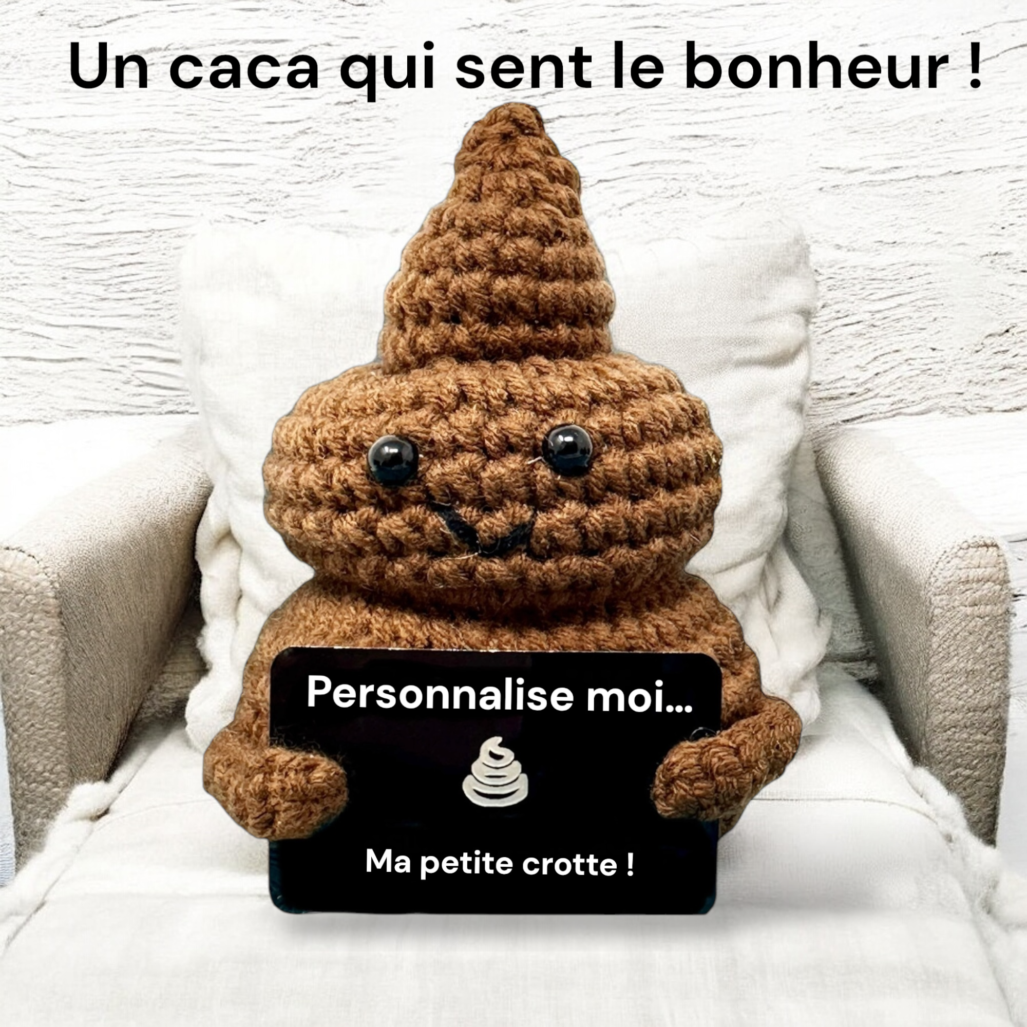 Caca positif en laine – cadeau drôle et réconfortant